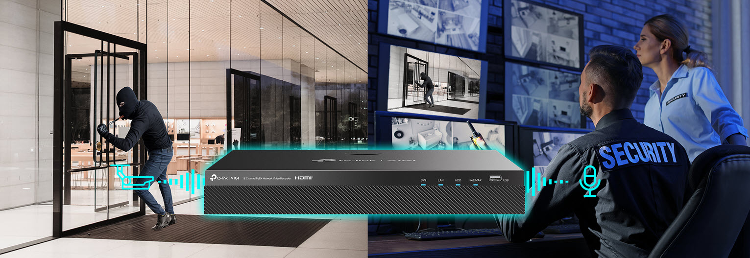 VIGI NVR2016H-16P NVR 16 Channel PoE+ Network Video Recorder